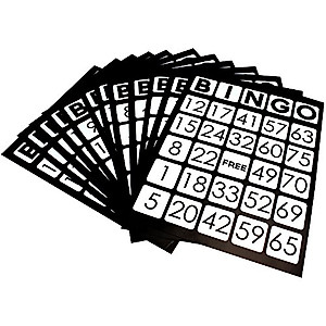 Royal Bingo Supplies EZ Readers Large-Format 8.5" x 11" Bingo Cards with Jumbo 1-inch Numbers (Pack of 25)