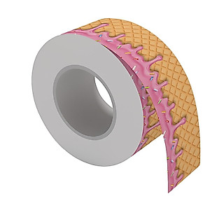 MAGICLULU 1 Roll Ice Cream Border Sticker Bulletin Board Decor Cream Decor Appliques Embellishments Ice Cream Border Paper Ice Cream Bulletin Trim Blackboard Border Sticker Desk Decorations