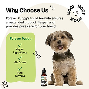 Senior Dog Drops - Immune, Thyroid & Cognitive Support for Elderly Dogs of All Breeds & Sizes - Antioxidant Support for Older Dogs - Liquid Vitamins and Supplements for Senior Wellness - 4 oz