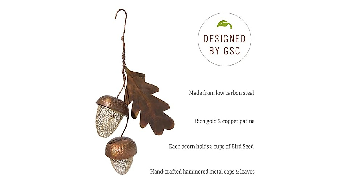 Gardener's Supply Acorn Bird Feeder | Squirrel-Proof Garden Decor