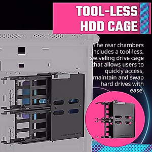 Cooler Master HAF 700 E-ATX High Airflow PC Case, Mesh Front Panel, Dual 200mm Sickleflow Customizable ARG Fans, 1 x USB 3.2 gen 2 Type C, 4 x USB 3.2 gen 1 (3.0) (H700-IGNN-S00)