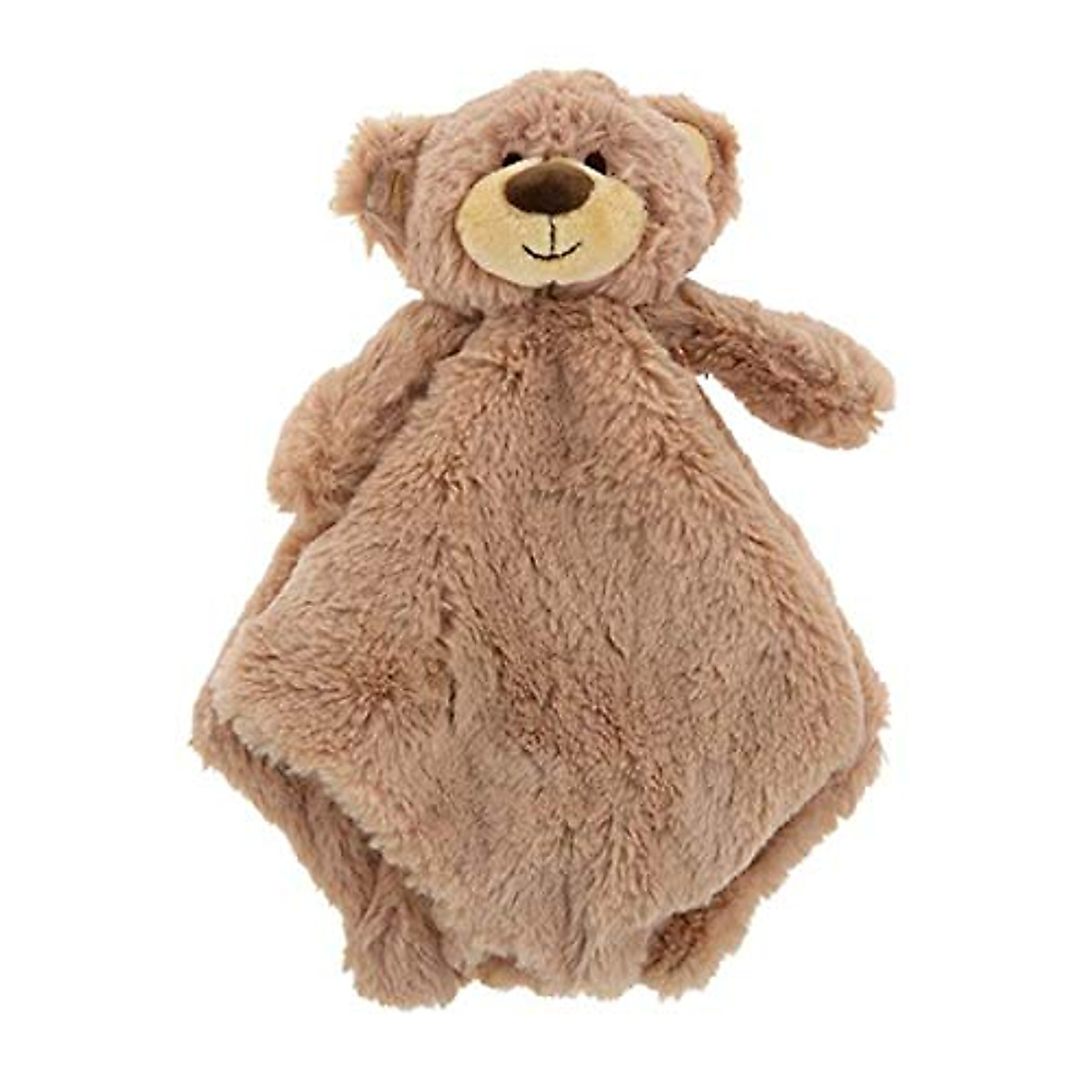 K. Luxe Baby 14.5 x 14.5 inch Blanket with Rattle Baby Blankie (Brown Bear)