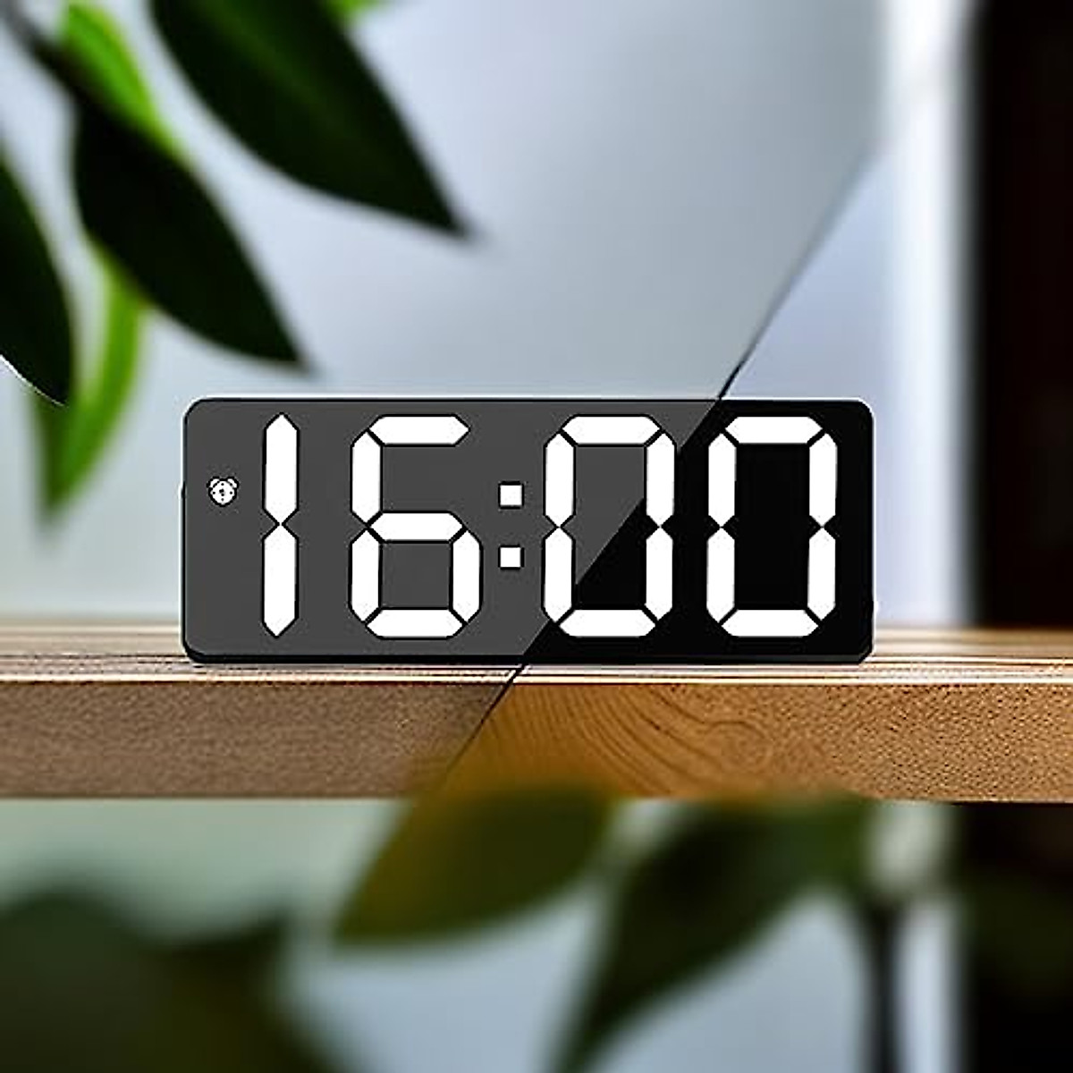 RuiLa Digital Alarm Clock - LED Clock Large Display for Bedroom, Desk, and Office - Temperature Display, Adjustable Brightness, Voice Control, 12/24H Display - USB and Battery Operated (Black)