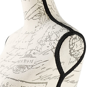 Female Mannequin Adjustable Dress Form-Large Torso Tripod Stand Display，100% Handmade Soft Stretchy，Adjustable Height Style， for Sewing Display-Mannequin Body Torso with Tripod Base Stand（Letter）