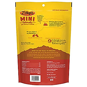 Zuke's Zuke’s Mini Naturals Training Dog Treats, Peanut Butter & Oats Recipe, Tender Mini Bites with Vitamins & Minerals, Adult Dog Treats, 16 OZ (Pack of 2), 16 Ounce (Pack of 2)