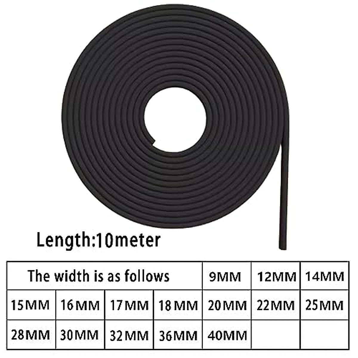 LOVEDELU Flexible U-Shape Edge Banding, 32.8ft Self Adhesive Veneer Edging Trim Edge Protector, Furniture Edge Strip for Countertop Table Cabinets Shelves(Black),32mm