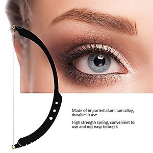Eyebrow Mapper with Strings, String/symetric brow drawing marking ruler, Microblading Line Marker Ruler Eyebrow Tattoo Measuring Tool With 10pcs Thread Lines for Eyebrow Mapper(Black)
