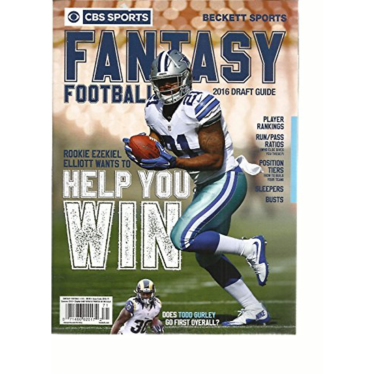 CBS SPORTS BECKETT SPORTS FANTASY FOOTBALL, 2016 DRAFT GUIDE SUMMER, 2016