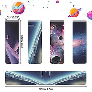 MWOOT 30Pcs Magnetic Bookmarks, Starry Sky Magnet Page Markers Kit, Universe Magnetic Page Clips Bookmark for Kids Students Book Lovers School Office Reading Supplies (15 Styles, 6x2CM)