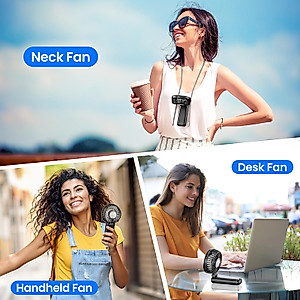 HandFan 2024 Handheld Fan, 5 Speeds Strong Airflow Hand Fan [Max 27 Working Hours], 180° Foldable Compact Design Personal Fan Handheld with Portable Charger for Travel/Disney/Concerts/Women(Black)