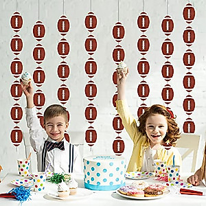 8 Packs Football Party Banners Garland Kit Football Hanging Swirl Football Party Supplies Decorations Paper Cutouts for Birthday Party Home Classroom Favor Supplies Decor