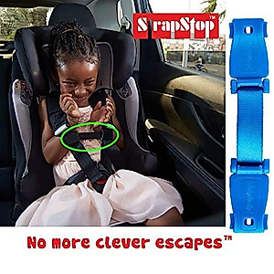 STRAP STOP Anti Escape Car Seat Strap — UK Made, Crash Tested, ECE R44-04 & R129 Passed Buckle up Houdini Straps for Car Seat — Multi-use & Impossible to Unlock (1 x Car Seat Safety Clip) - 4 Colors