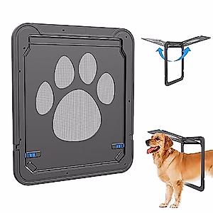 NAMSAN Screen Dog Door for Sliding Door, Inside Opening 12 x 14 inches Doggy Door, Screen Door with Doggie Door Built in, Magnetic Self-Closing Pet Screen Door Protector for Dogs Cats