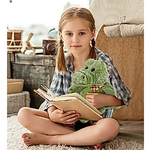 Puzzled DolliBu Plush Alligator Stuffed Animal - Soft Fur Huggable Green Alligator, Adorable Playtime Gator Plush Toy, Cute Wild Life Cuddle Gift for Kids & Adults - 8 Inch