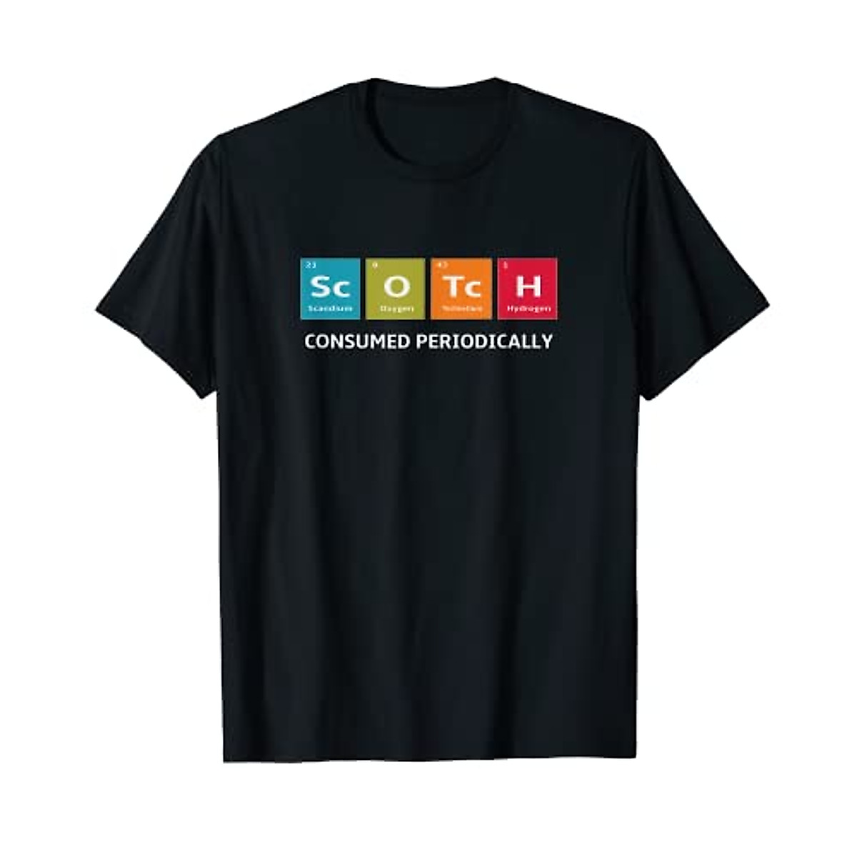 Scotch Whiskey Periodic Table of Elements T-Shirt