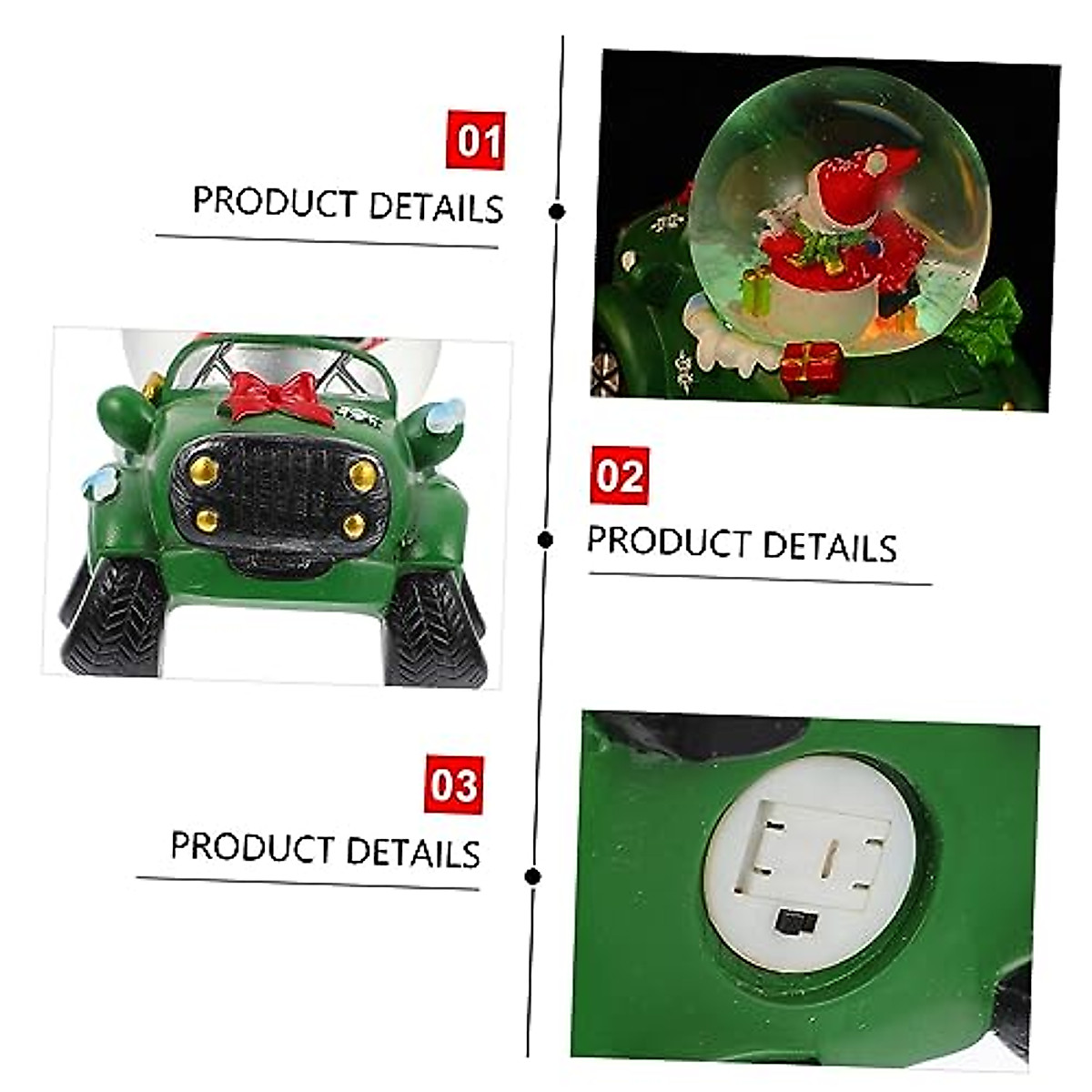 Garneck 1 PC Christmas Crystal Ball tablescape Decor adornos para mesa de Statue Decor Santa Snow Globe Christmas Decorations Snow Globes Christmas Water Globe Lanterns Water