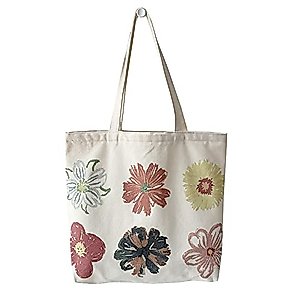 TWOYOMN Women canvas Tote Bag for Women Girls Kids school Shoulder Bag with zipper Work Beach Lunch Travel and Shopping Grocery Bag