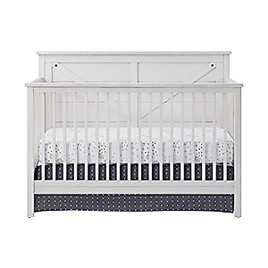 Oxford Baby Montauk 4-in-1 Convertible Crib, Barn White, GreenGuard Gold Certified