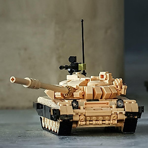 DAHONPA T-72B3 Main Battle Tank Army Building Block(770 PCS),WW2 Military Historical Collection Model with 3 Soldier Figures,Toys Gifts for Kid and Adult.