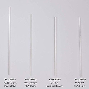Karat Earth KE-C9230 9" PLA Straws 7mm Wrapped (Case of 2500)