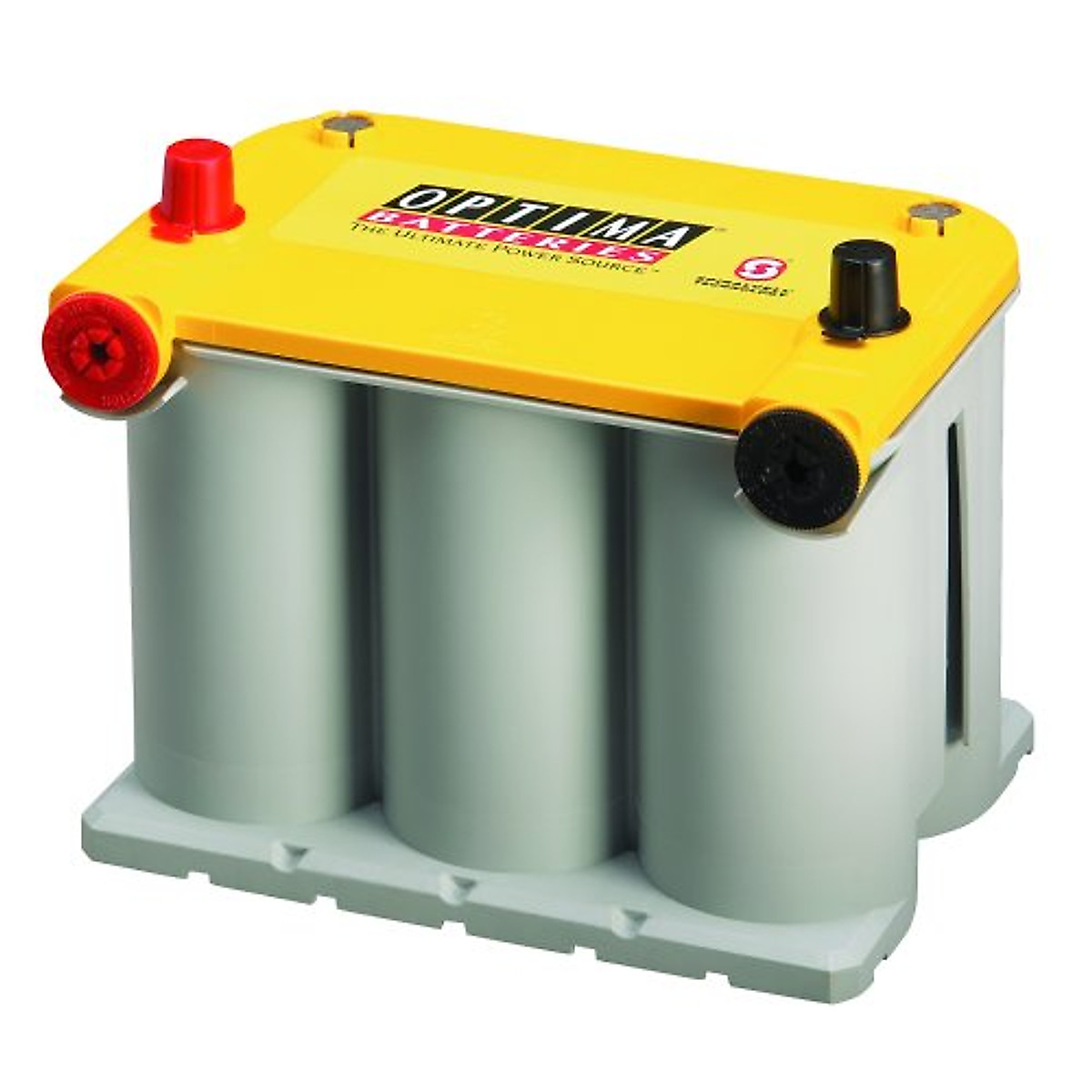 OPTIMA Batteries High Performance D75/25 YellowTop Dual Purpose Sealed AGM Car, Truck and SUV Battery, 620 CCA, Dual Terminal, Maintenance Free, Versitile Mounting