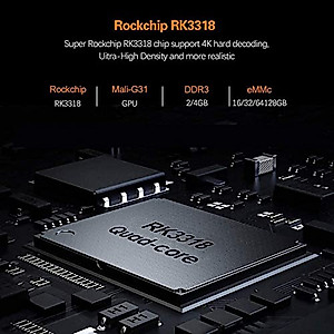 VAPEYS Android TV Box 11.0 HK1 RBOX R1 Smart TV Box RK3318 USB 3.0 Ultra HD 1080P 4K HDR WiFi 2.4Ghz 5.8Ghz Bluetooth 4.1 Set Top Box with Mini Wireless Backlit Keyboard,4G+64GB