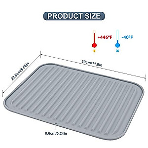 Hotsyang Silicone Trivets, Silicone Trivets for Hot Pots and Pans,Silicone Trivets for Hot Dishes,Trivets Mats,Hot Pads for Kitchen Counter, Silicone Hot Pads of 2 pcs, 9x12 Inch Rectangular (Black)