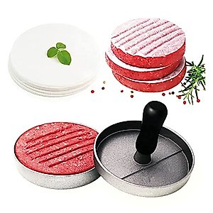 YoCosii Hamburger Press Patty Maker with 100 Free Patty Papers，Non Stick Burger Patty Maker Mold