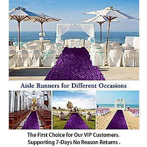 Purple Aisle Runner for Wedding 15FTx2FT Sequin Aisle Runner for Bride Glitter Sequin Fabric Aisle Runner for Wedding Ceremony Outside Royal Purple Carpet Aisle Runner for Party Graduation Birthday
