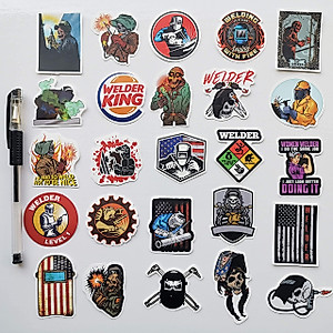 MiroSan 50Pcs Funny Welding Helmet Sticker Welder Welding Decals Welder Hard Hat Stickers for Worker Unicon