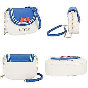 Sunwel Fashion Kawaii Anime Sailor Moon inspired Cosplay Purse Bow Chain Shoulder Crossbody Bag (blue)
