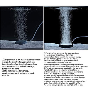 Carefree Fish Aquarium Nano Air Stone Disk Fish Tank Bubble Stone Disc 1.4/2/4/6/8 Inch