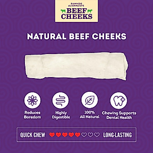 Treatly Cowcheek Rolls 6" Dog Chew Treats - Natural Flavor, 5 Count/1 Pack