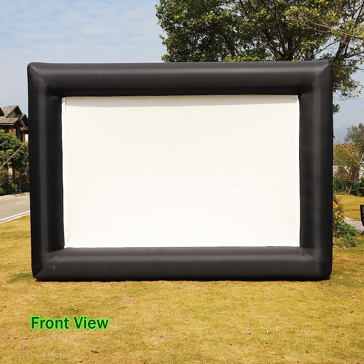 staelea 21ft Inflatable Projector Movie Screen for Outside and Indoor Theater Projector Screen，Supports Front and Rear Projection，Includes a Powerful Fan, Strapping, Repair Kit and Storage Bag