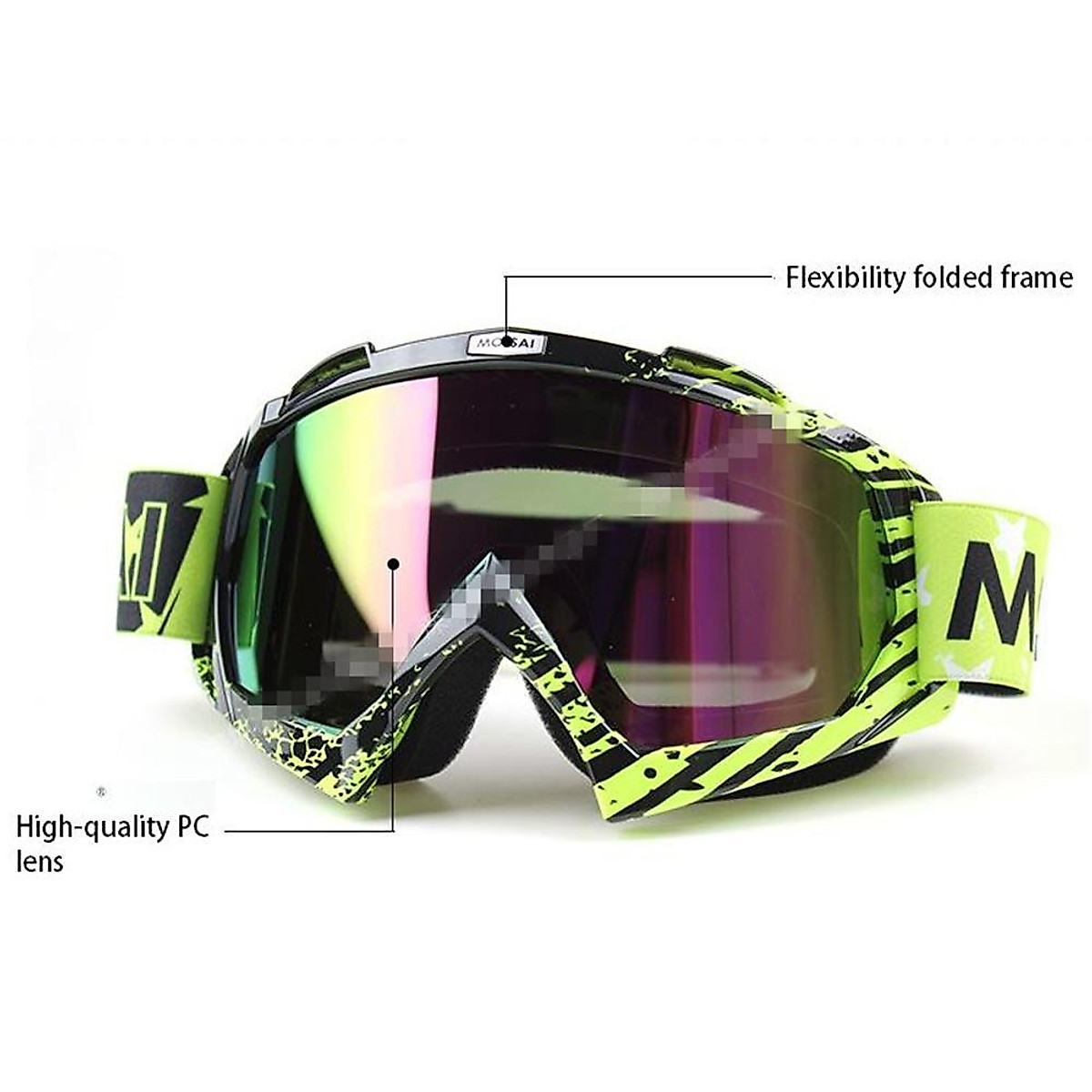 Wonzone Motocross Winter Sports Snowmobile Snowboard Ski Goggles Anti-Fog UV Protection,Windproof Eyewear Protective Glasses (Pink, Clear)