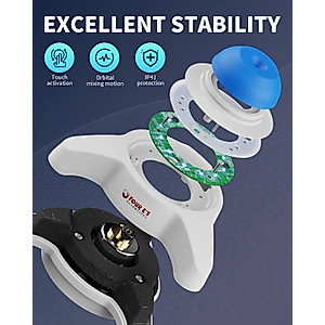 Mini Vortex Mixer with Extra Interchangeable Silicone Cap, Lab Vortex Shaker with Touch Function, 5600rpm, 6mm Orbital Diameter, for Acylic Paints, Nail Polish, Test Tubes, Blue