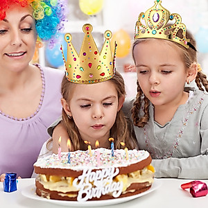 12 Pieces Foam Princess Tiaras Crown 928 Pieces Gem Stickers 12 Gem Rings Craft Making Kits Birthday Party Favors