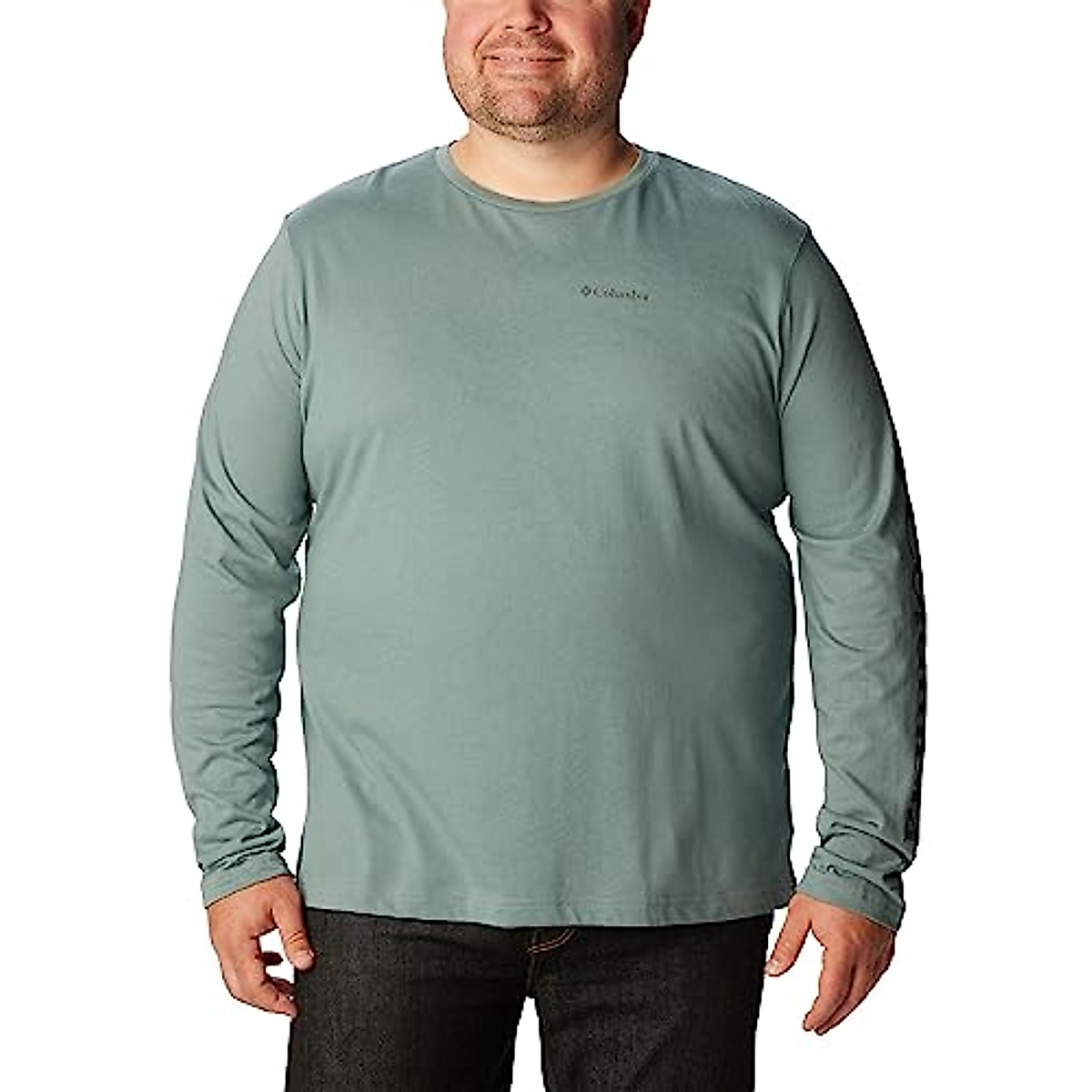 Columbia Men's Thistletown Hills Long Sleeve Logo Tee, Metal, Large