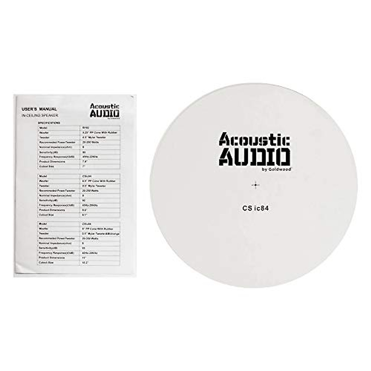 Acoustic Audio CSic84 Frameless in Ceiling 8" Speaker 5 Pair Pack 3 Way Home Theater Speakers