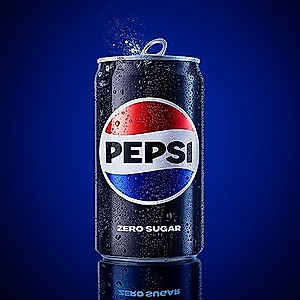 Pepsi Zero Sugar Soda, 7.5 Ounce Mini Cans, (10 Pack) (Packaging May Vary)