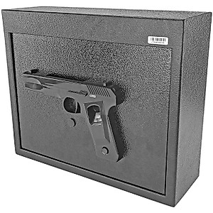 Biometric Fingerprint Drawer Personal Gun Safe, Black