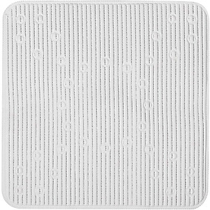 Clorox Cushioned Shower Mat, Non-Slip With Suction Cups, 21 x 21 Inches, White, 285343