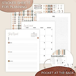 Simplified 2023 Daily Planner - Beautiful 8.5" x 10.5" Abstract Planner Notebook With Weekly And Monthly Spreads for Easy Planning - Perfect To Organize All Your Tasks and Boost Productivity
