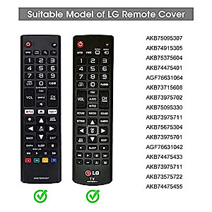 2 Pack Silicone Protective Case for LG AKB75095307 AKB75375604 AKB74915305 Remote Control, Shockproof Anti-Lost Remote Cover Holder Skin Sleeve Protector for LG Smart TV Remote (Glow Green+Glow Blue)