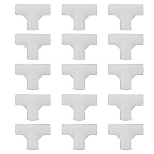 uxcell Shoe Rack Accessories Connectors, 13mm Inner Diameter for Repair Assembled Wardrobe Straight 3 Way, Replacement of Parts 15 Pcs