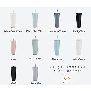 Double Wall Personalized Tumbler with Straw 24 oz | Acrylic Custom Tumbler with Straw | Lid and Straw | Personalized Gifts for Women