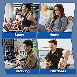 Kakashi Portable Neck Fan, 6000mAh Rechargeable Bladeless Operated Wearable Personal Fan with 3 Speeds, 360°Cooling Leafless Adjustable Neck Fan Blow Cold Air for Travel Outdoor