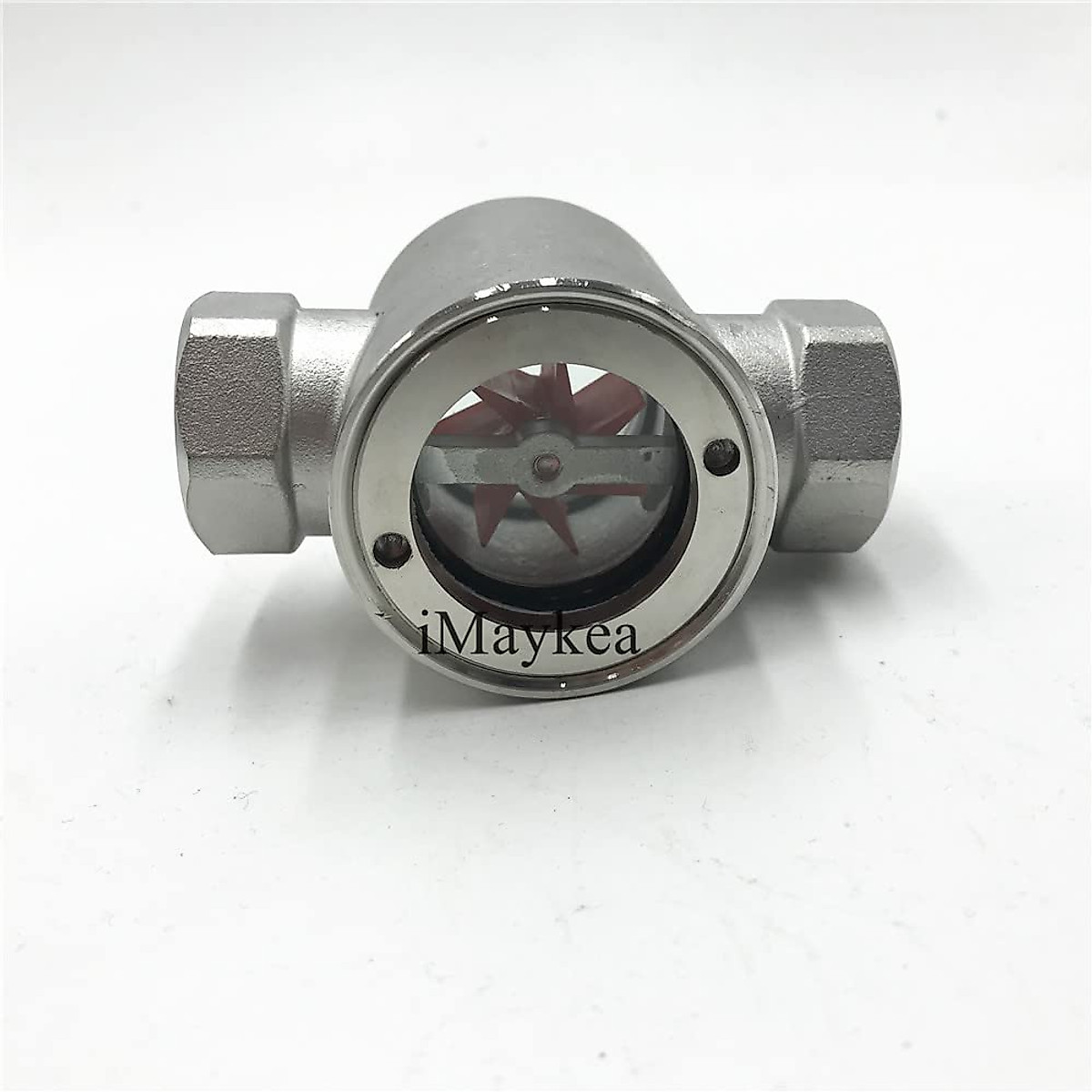 1/2" NPT Stainless Steel 304 Sight Water Flow Indicator With Concentric PTFE Impeller