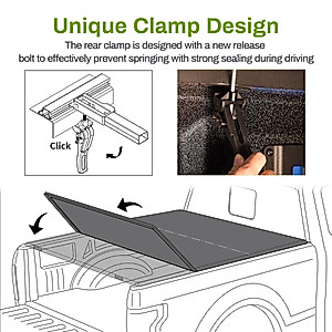 AUTOSAVER88 Soft Tri-fold Truck Bed Tonneau Cover Compatible with 2016-2023 Toyota Tacoma (Excl. Trail Edition) 5ft Bed