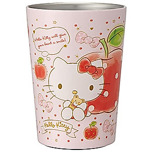 Skater STCV2-A Stainless Steel Tumbler, Hot and Cold Retention, Convenience Store Coffee, 13.5 fl oz (400 ml), M, Hello Kitty Happiness Girl Sanrio